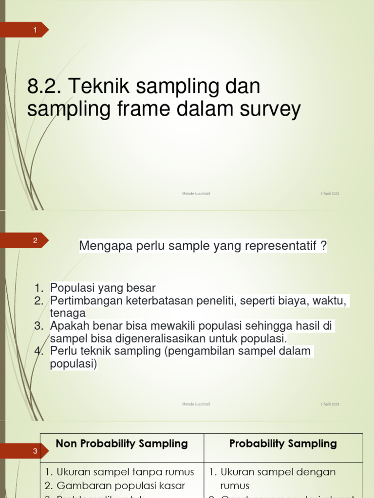 Memahami Sampling Frame dalam Penelitian | PDF