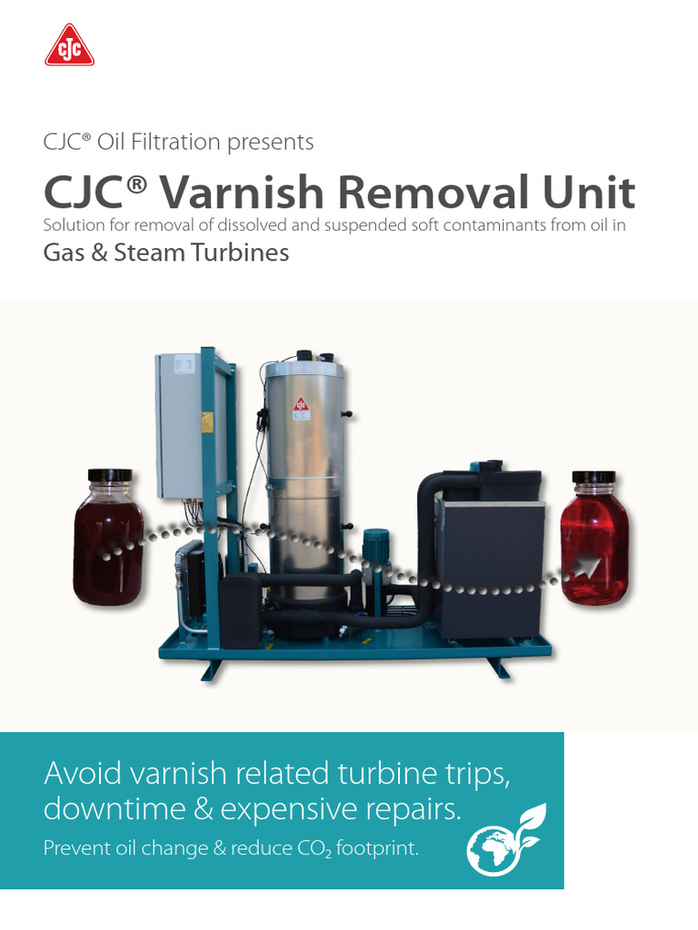Varnish Removal Unit VRU CJC | PDF | Filtration | Bearing (Mechanical)