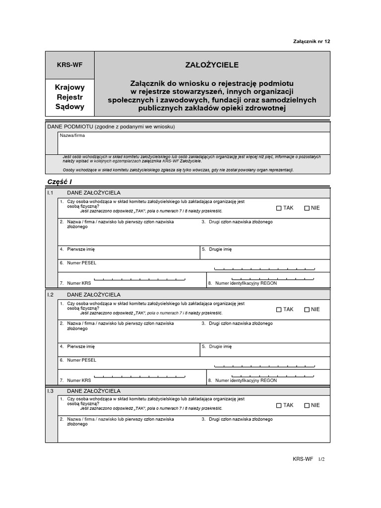 Zał NR 12 KRS-WF | PDF