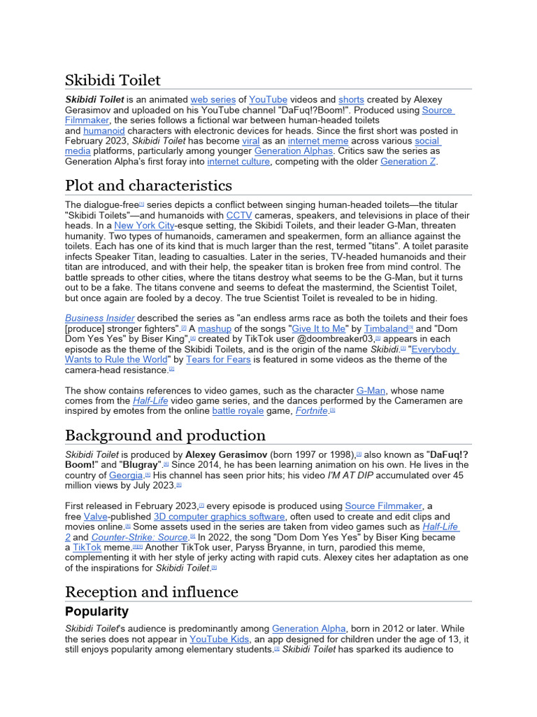 Skibidi Toilet | PDF
