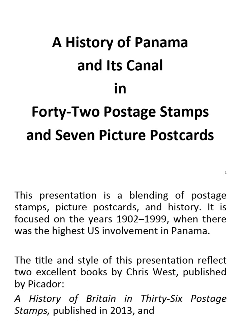 A History of Panama and Its Canal | PDF | Panama Canal | Postage Stamp