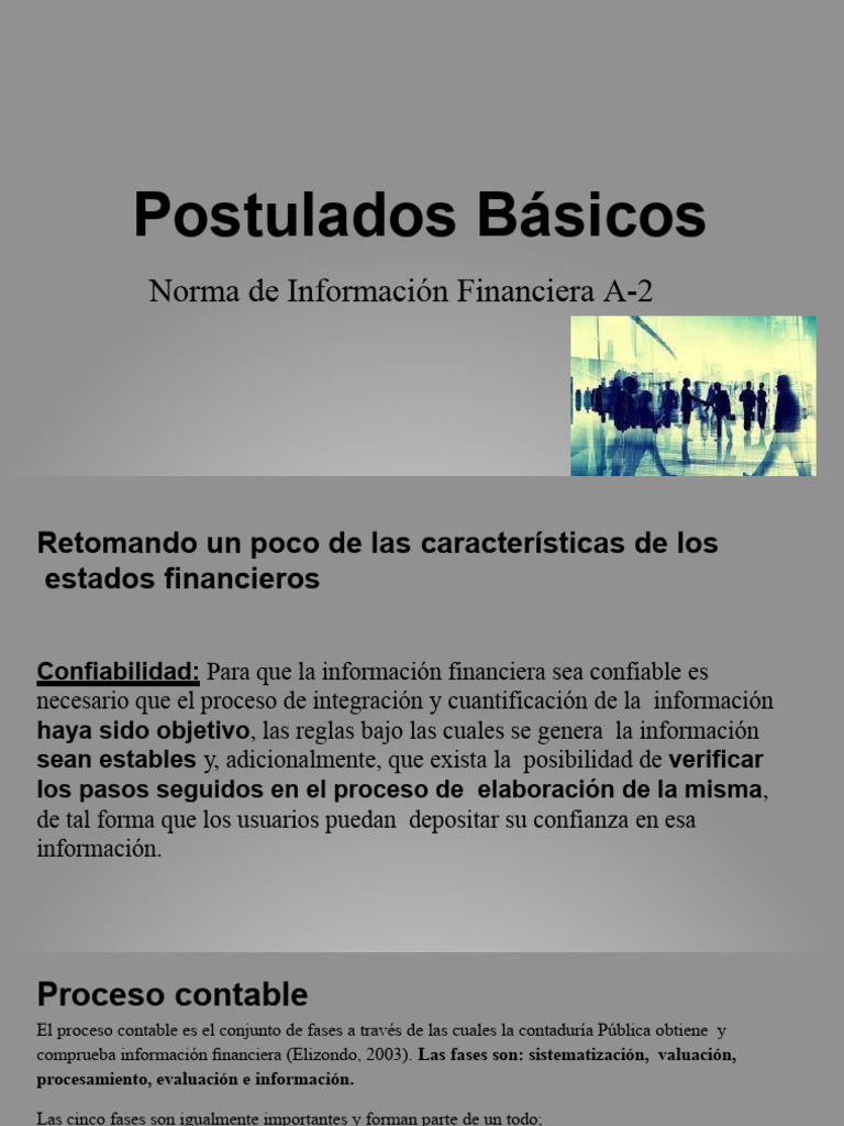 Postulados Básicos MOD | PDF | normas internacionales de INFORMACION FINANCIERA | Contabilidad