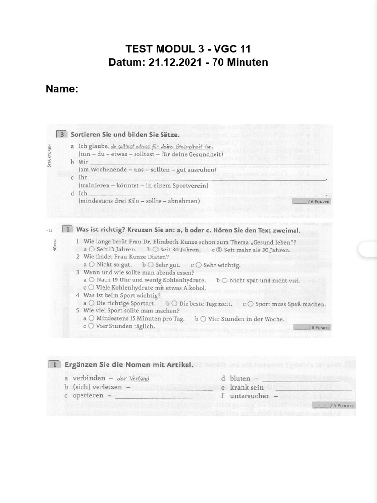 A2 - Test Modul 3 | PDF