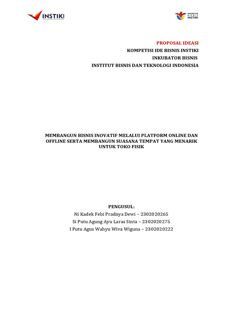 Proposal Uas Manajement B | PDF