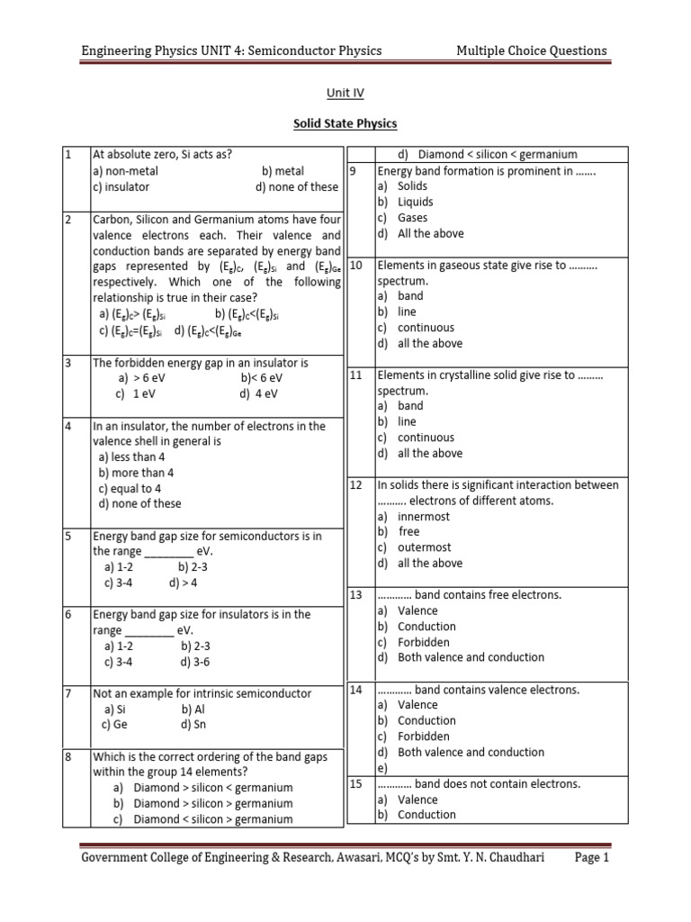Semiconductor Physics | PDF | P–N Junction | Doping (Semiconductor)