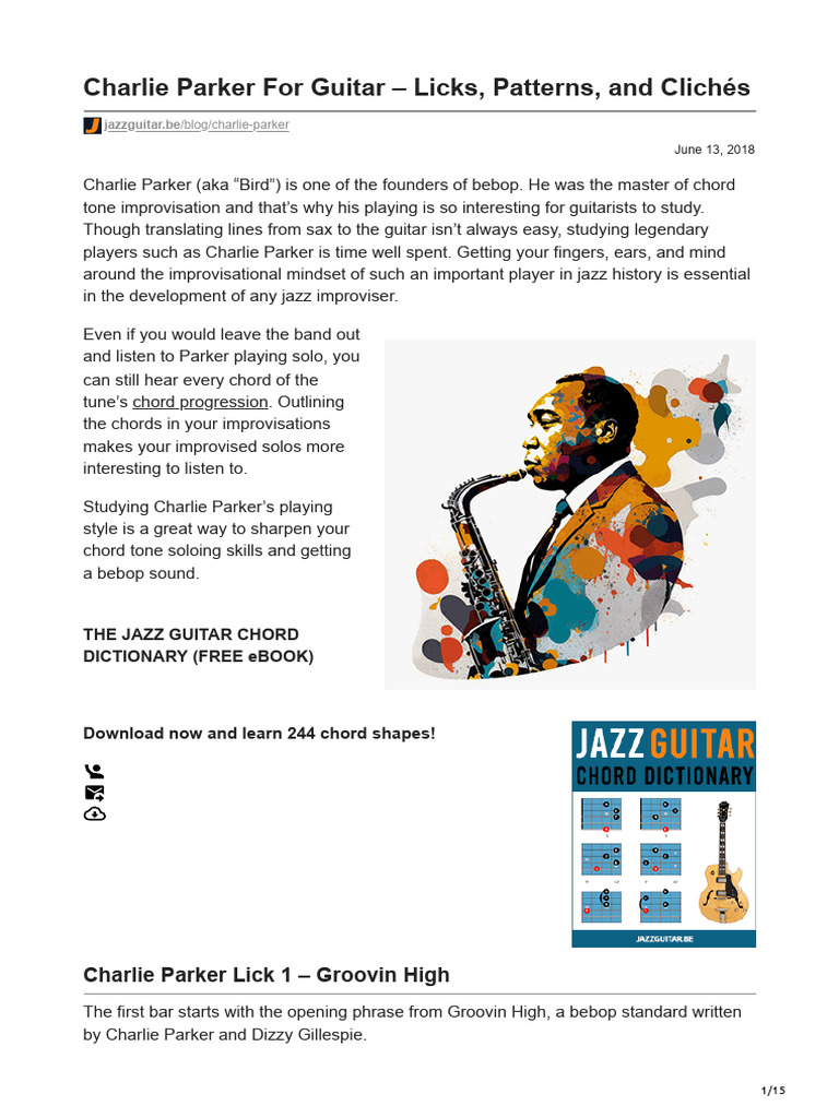 Charlie Parker Jazz Theory | PDF | Chord (Music) | Music Theory