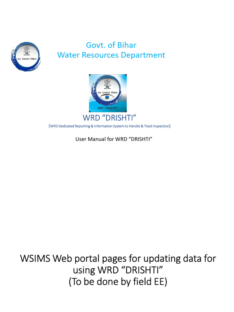 User Manual For WRD DRISHTI | PDF | World Wide Web | Internet & Web