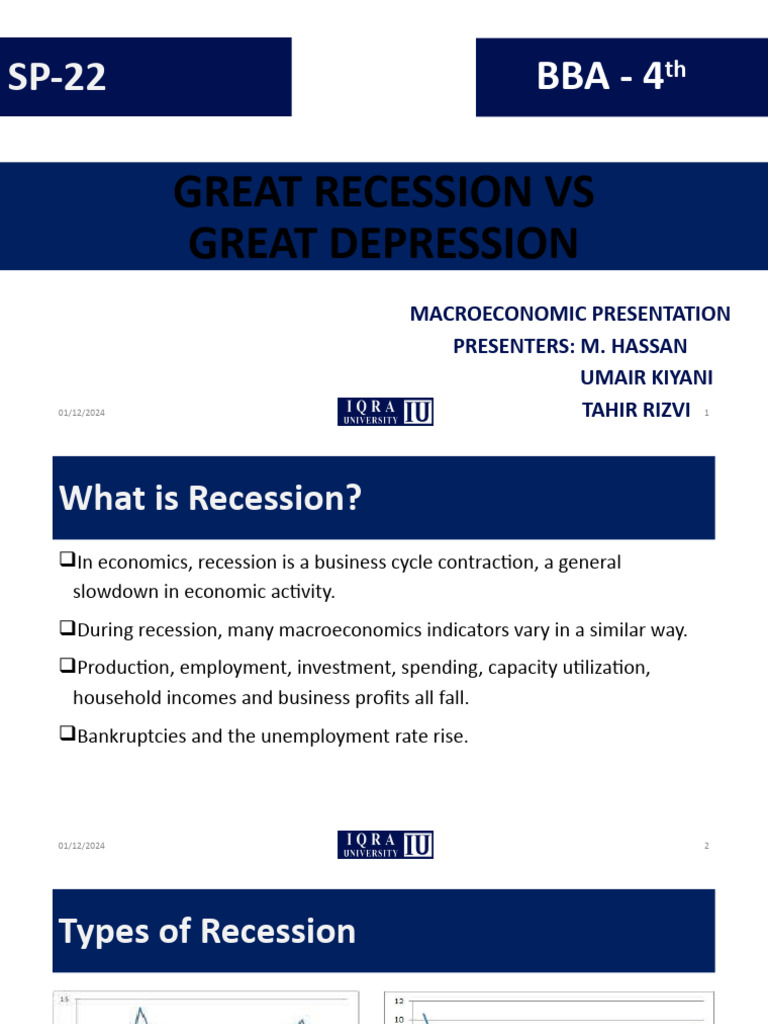 Great Recession Vs Great Depression | PDF | Great Recession | Great ...