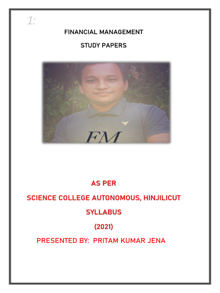 FINANCIAL MANAGEMENT Study Paper | PDF | Net Present Value | Capital ...