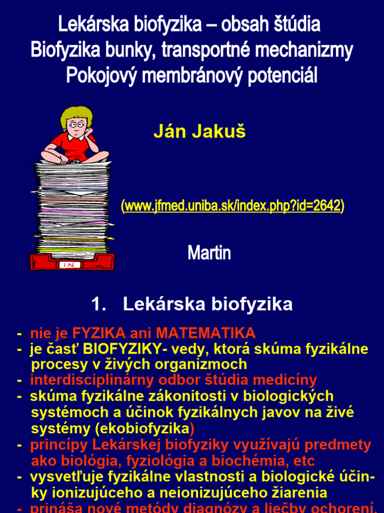 Biofyzika Bunky | PDF