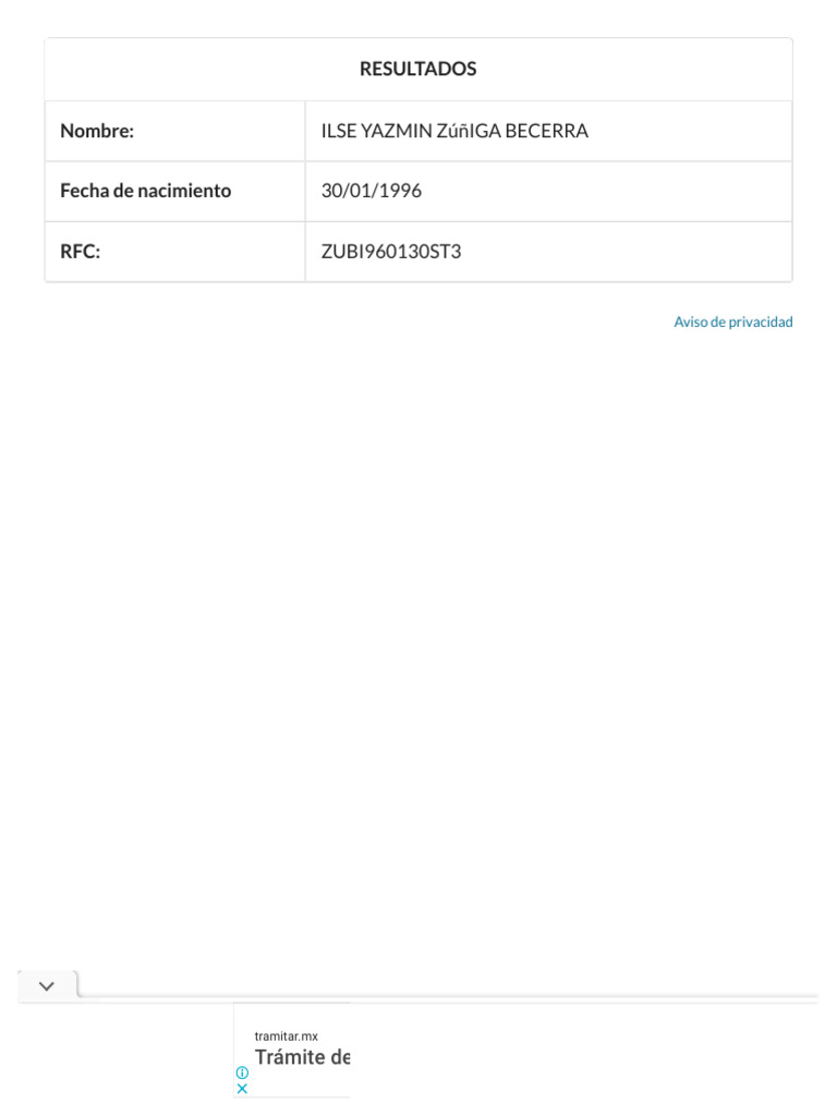 Cálculo de RFC Gratis en Línea - Consisa | PDF