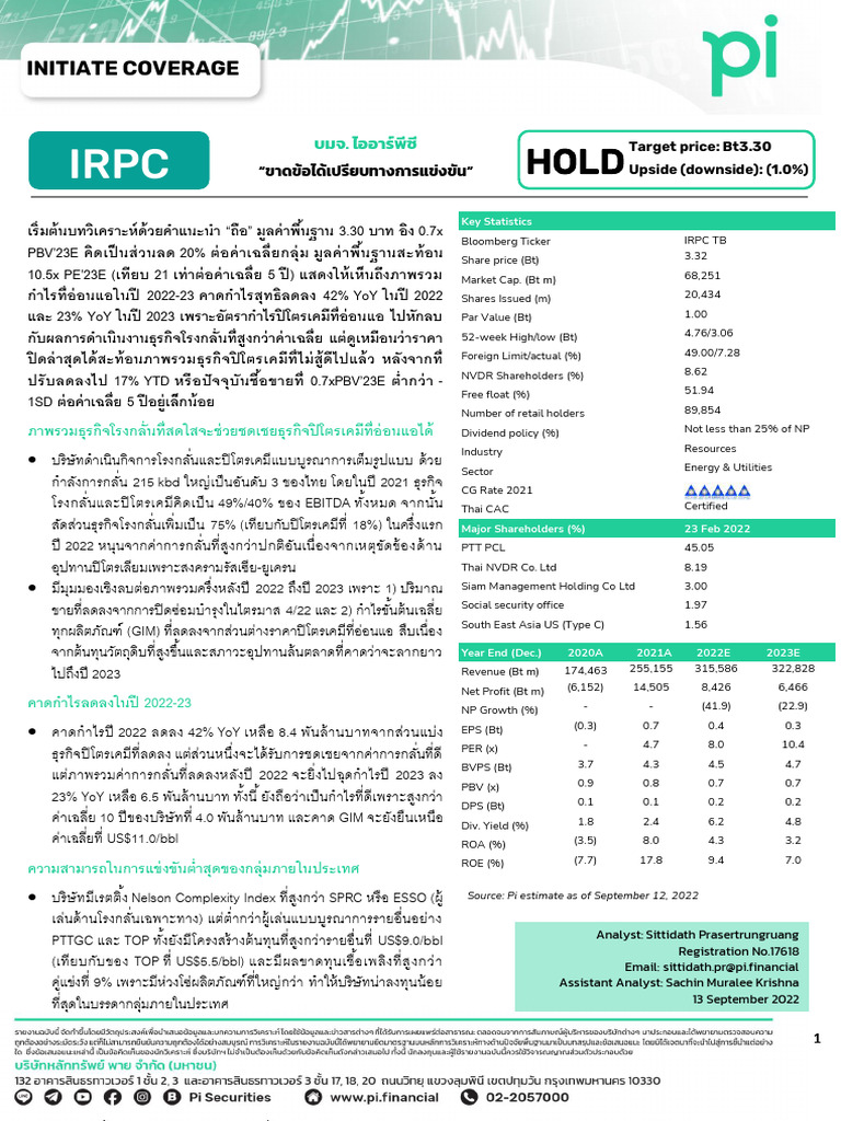 Irpc 220913 Ic Th. | PDF