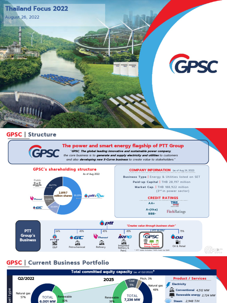 GPSC Thailand Focus 2022 | PDF | Renewable Energy | Economies