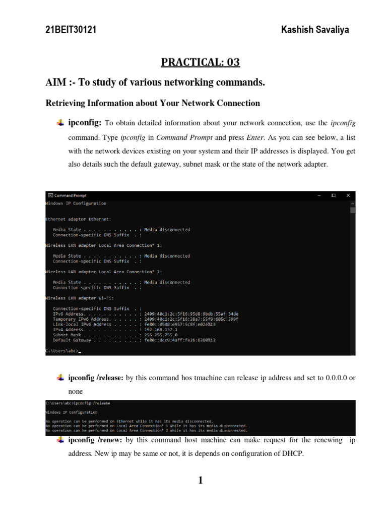 DCN - Prac 03 | PDF | Computer Network | Ip Address
