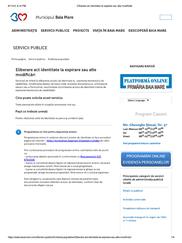 Schimbare Ci - Acte Necesare | PDF