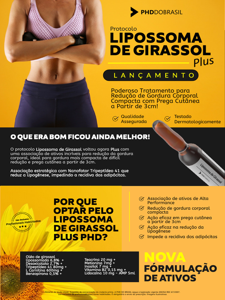Lipossoma de Girassol Plus: Redução de Gordura | PDF | Bioquímica | Química