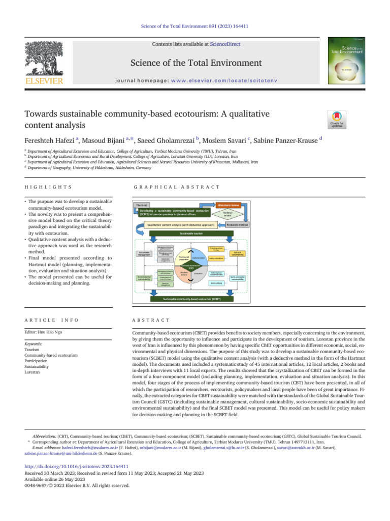 Sustainable Community-Based Ecotourism Model | PDF | Sustainability ...