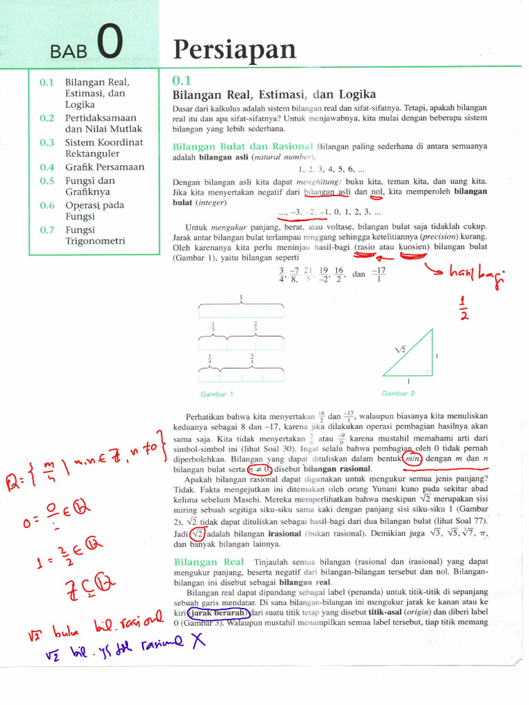 Kalkulus Diferensial (001-092) - Jilid 1 - Bab 0 Dan 1 | PDF
