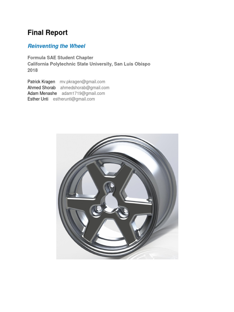 Reinventing The Wheel | PDF | Tire | Friction