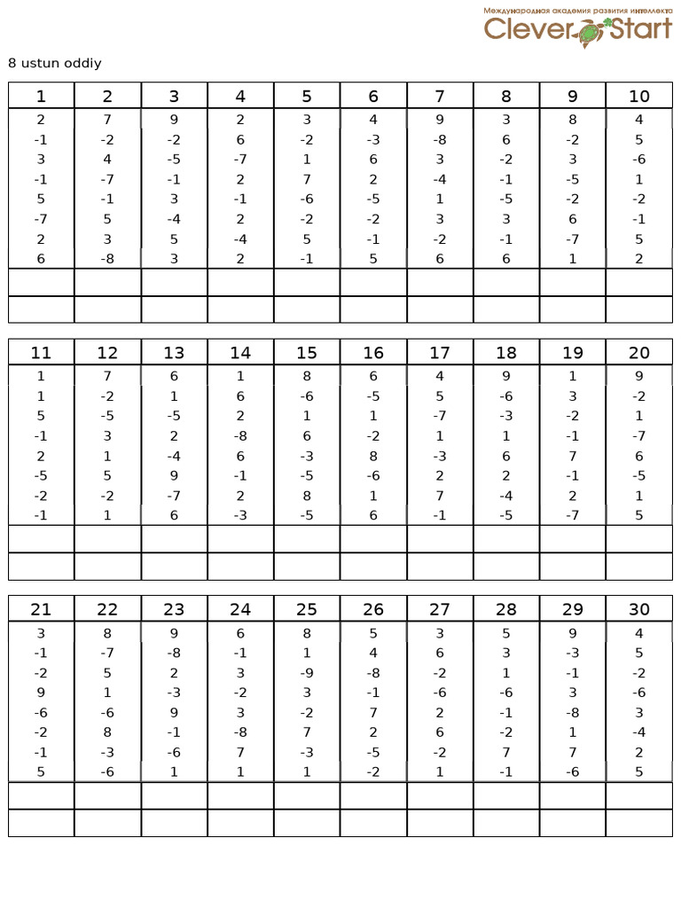 8 Ustun Oddiy 1 | PDF