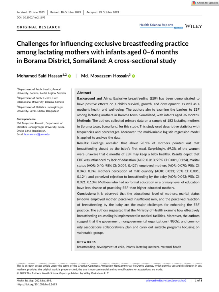 Health Science Reports - 2023 - Hassan - Challenges For Influencing ...