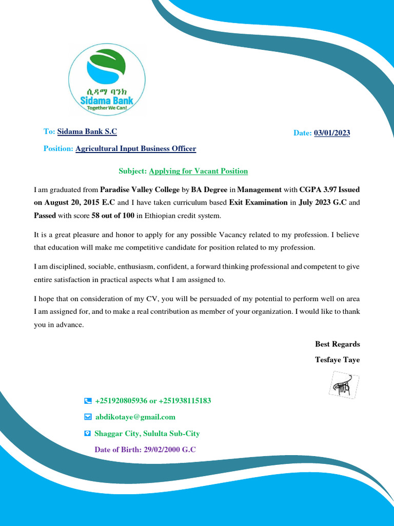 Sidama Bank | PDF | Cognition