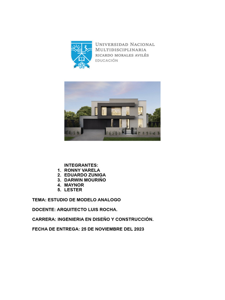 Doc. Modelo Análogo. | PDF | Diseño