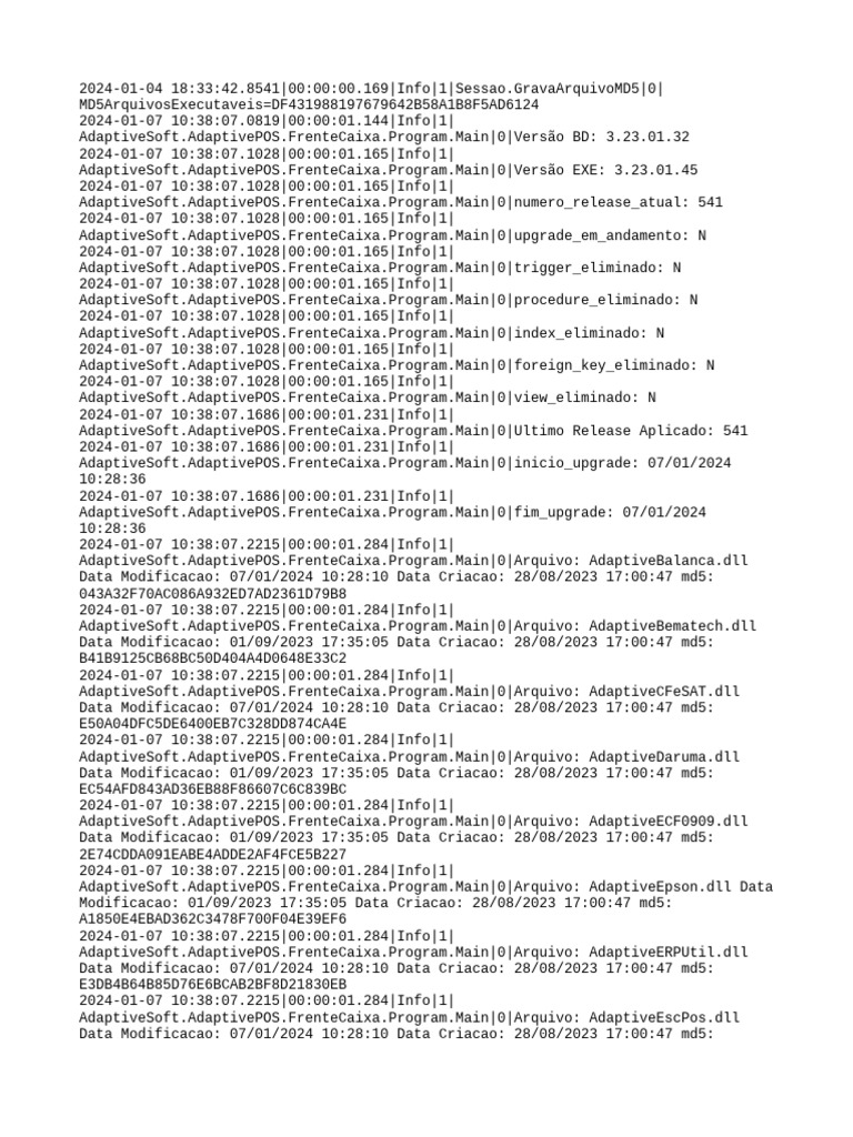 Log FrenteCaixa | Download Free PDF | Library Science | Microcomputer Software