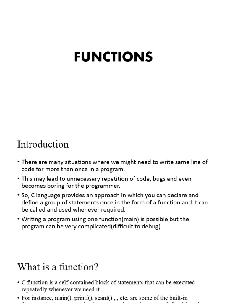 Functions Pdf Parameter Computer Programming Function Mathematics