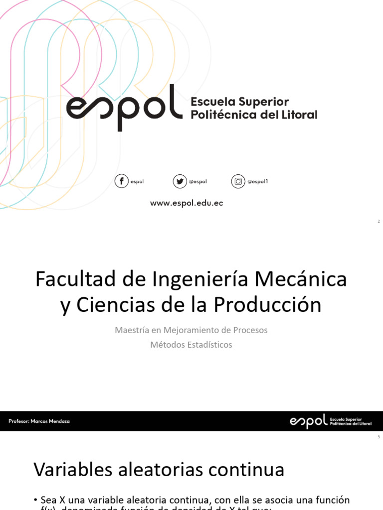 Clase 4 VA Continuas | PDF | Distribución normal | Funciones y mapeos