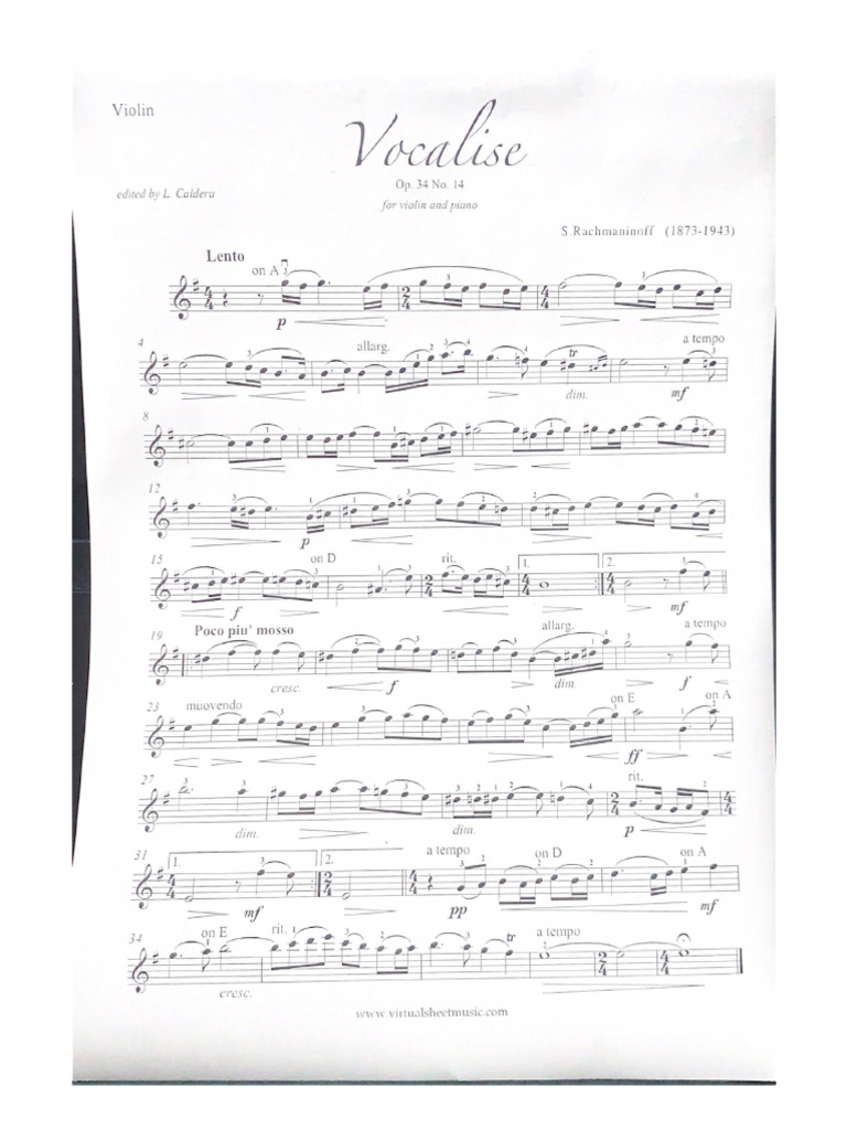 Vocalise | PDF