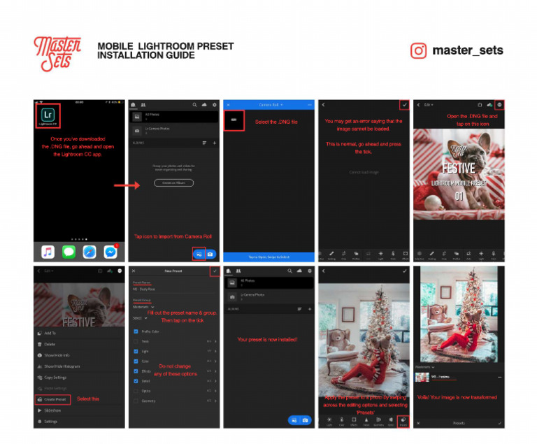 Lightroom Preset Setup Guide | PDF