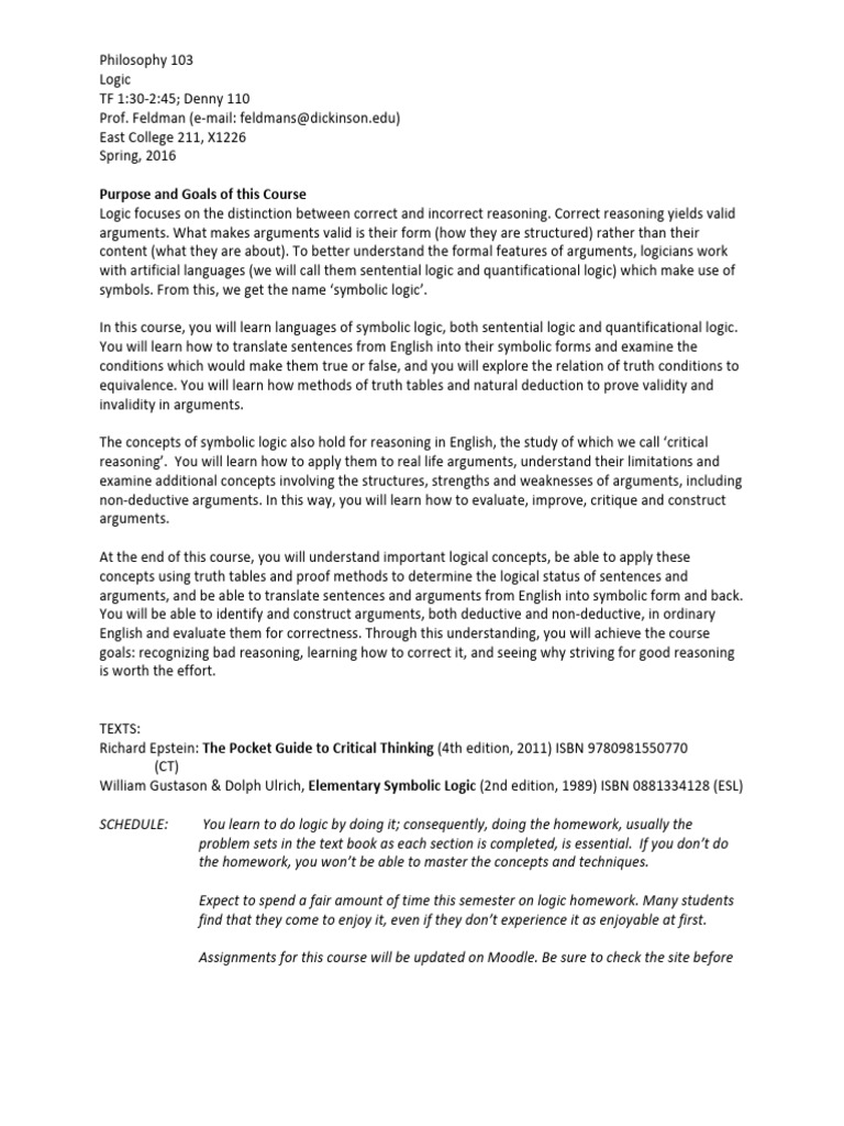 Phil 103 | PDF | Logic | Argument
