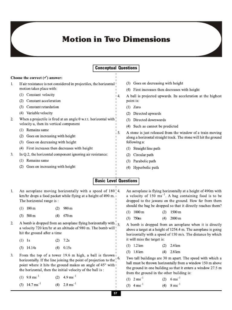 QB Motion in Two Dimensions | PDF