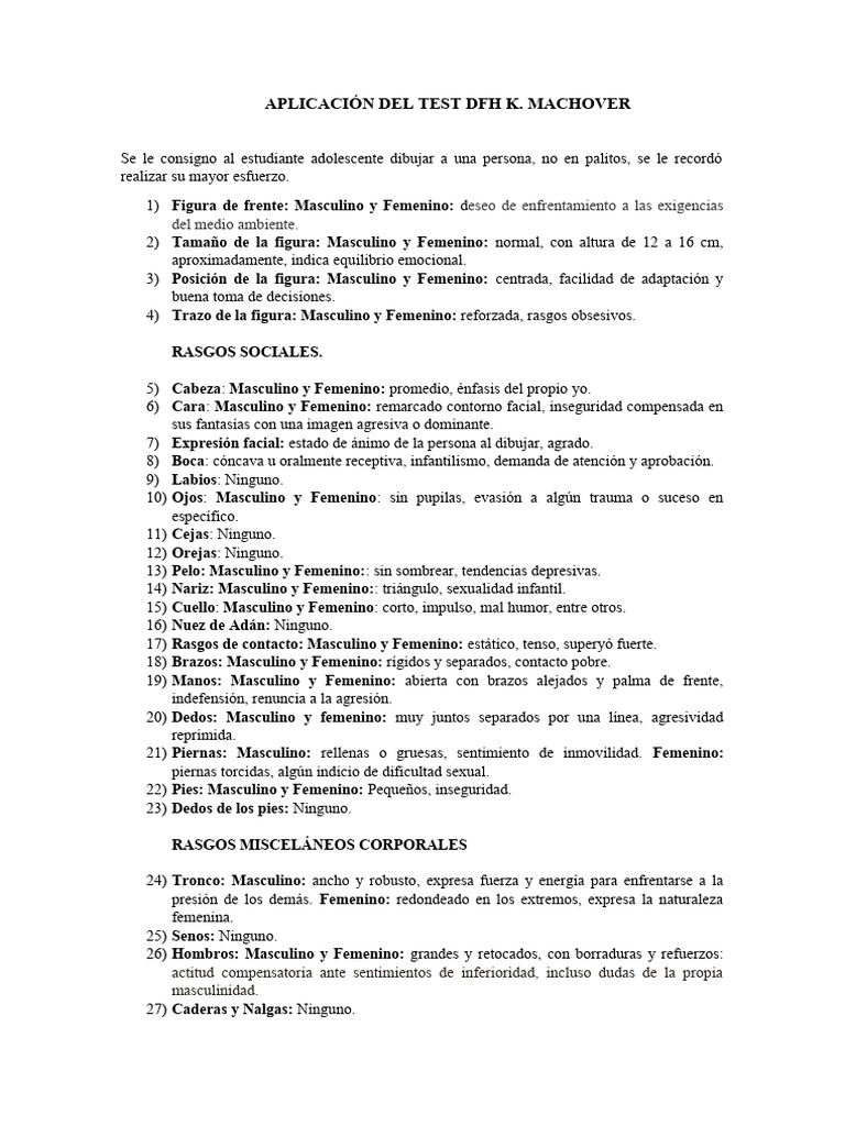 DFH K Machover | PDF | Ciencias sociales