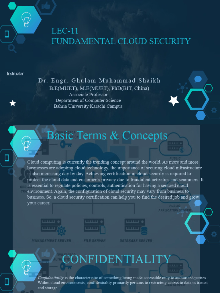 Lec 09 Fundamental Cloud Security 1 F23 01012024 020300pm | PDF | Cloud Computing | Security