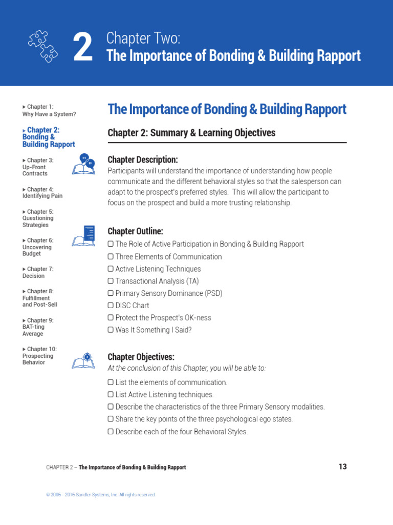 Building Rapport in Sales Communication | PDF | Communication ...