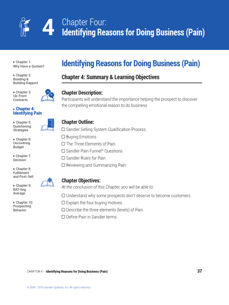 4 Identifying The Reasons For Doing Business (Pain) - Sandler ...