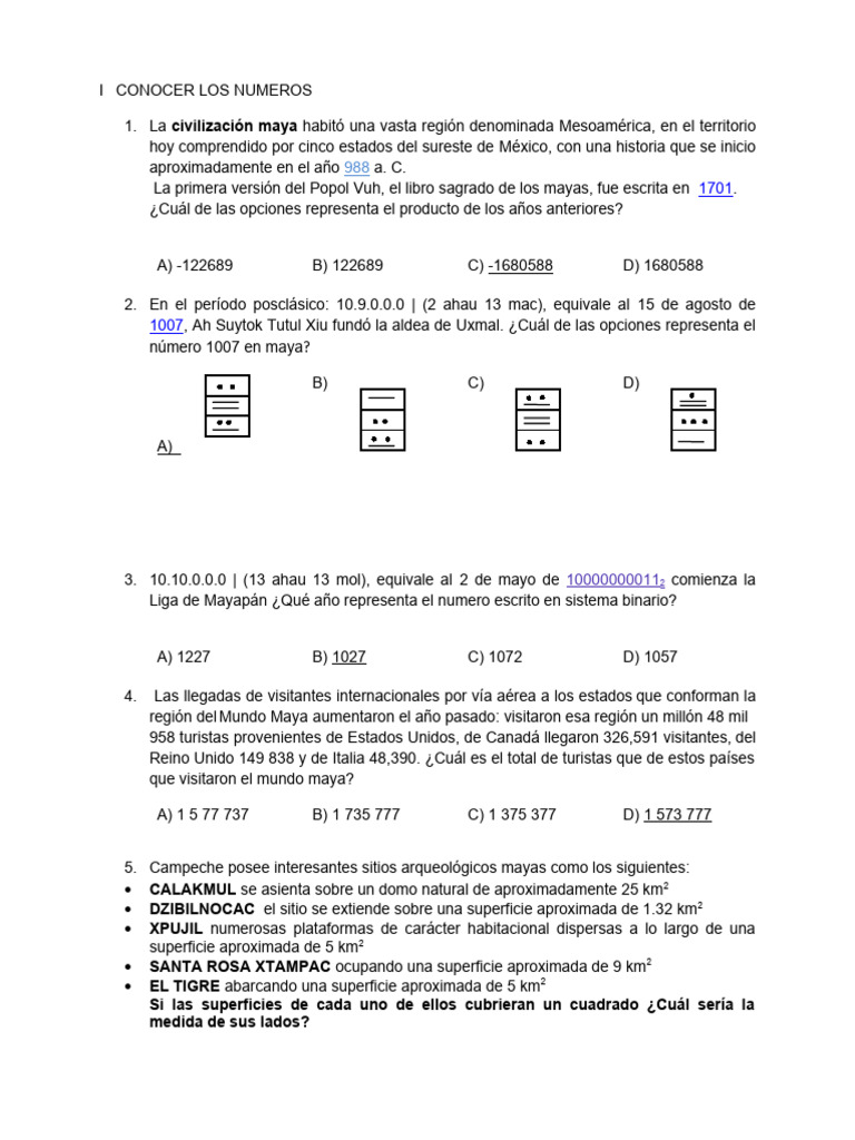 I Demostracion de Mate Los Mayas | PDF | Civilización maya | Pueblos mayas