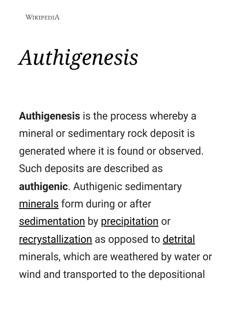 Authigenesis | PDF | Sedimentary Rock | Porosity