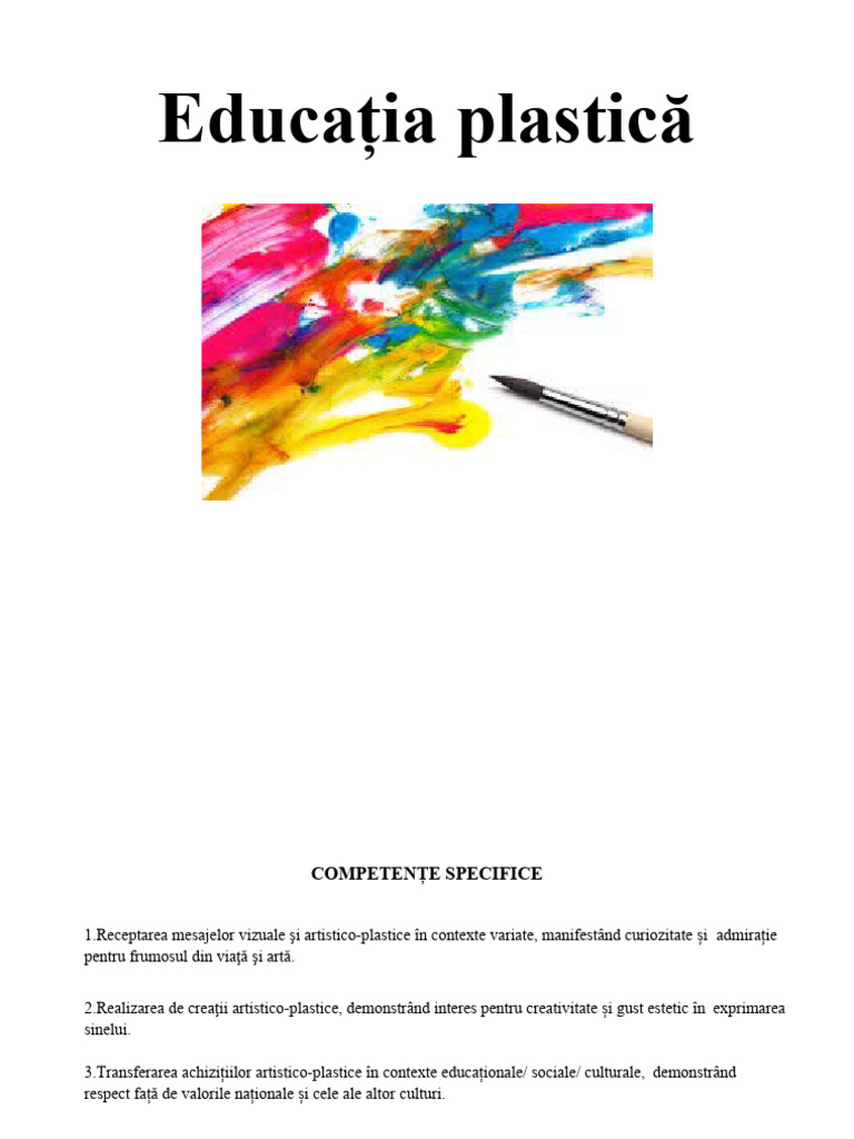 Educația Plastică 100% PLD | PDF