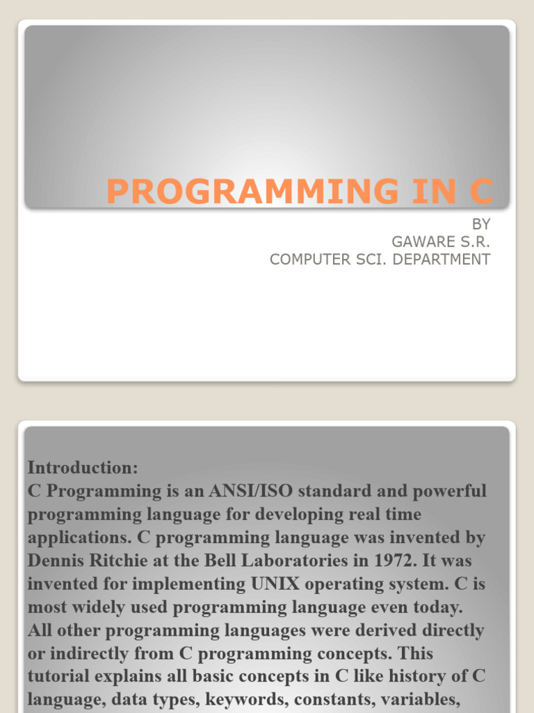 C Programming | PDF | C (Programming Language) | Control Flow C Programming | PDF | C (Programming Language) | Control Flow