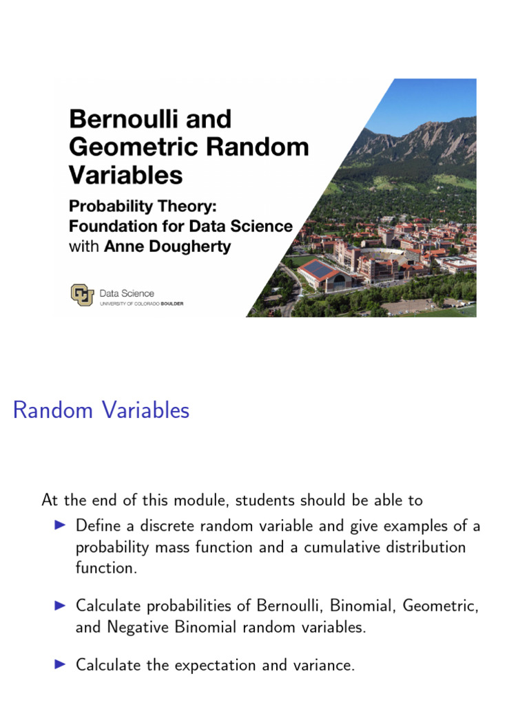 Bernoulli And Geometric Random Variables Pdf