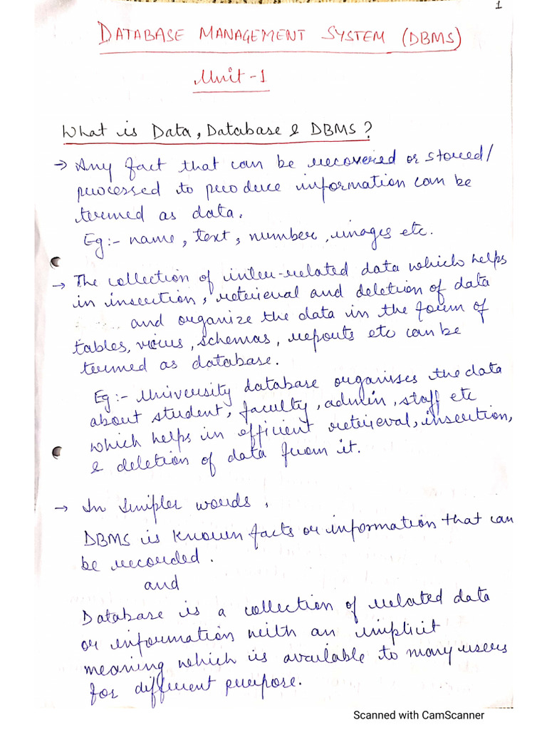 DBMS 1 | PDF