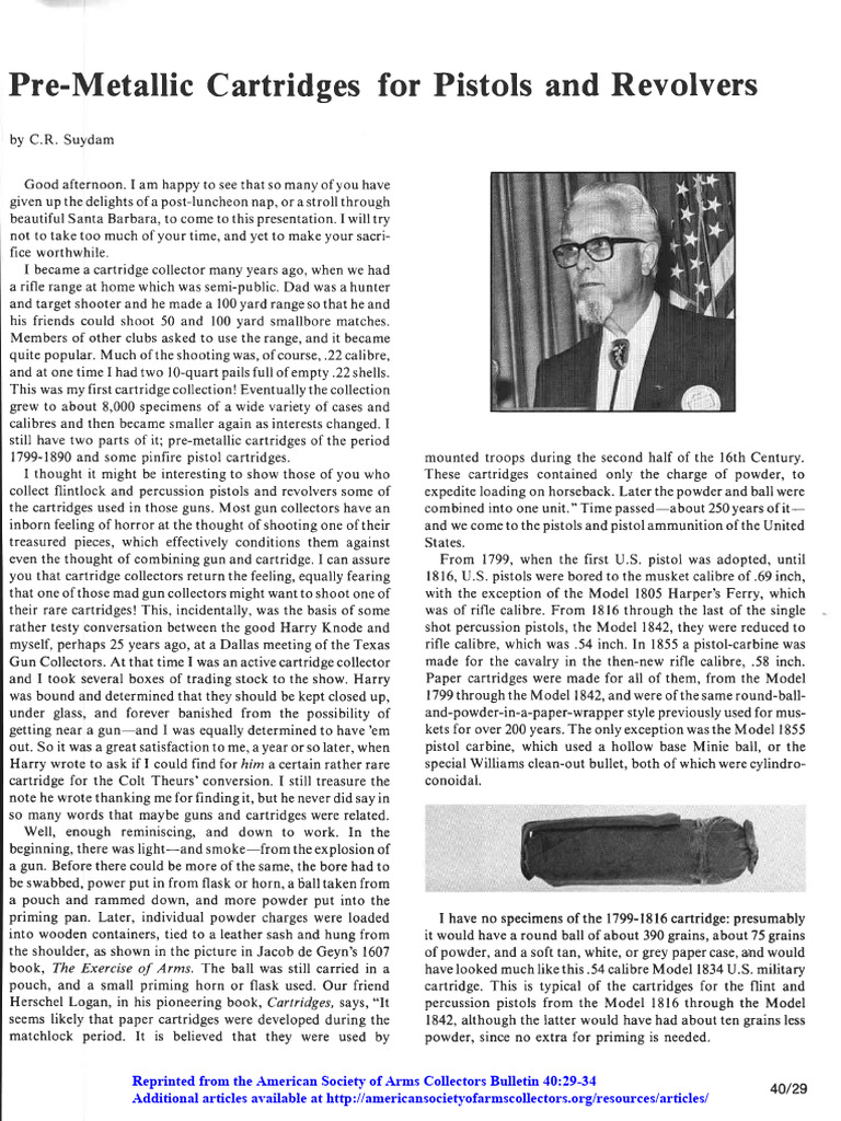 Pre_Metallic_Cartridges_for_Pistols_and_Revolvers | PDF | Cartridge ...