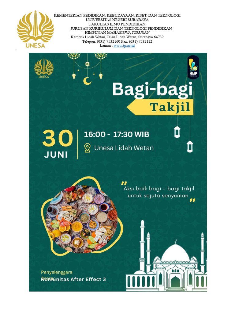 Proposal Bagi Bagi Takjil | PDF