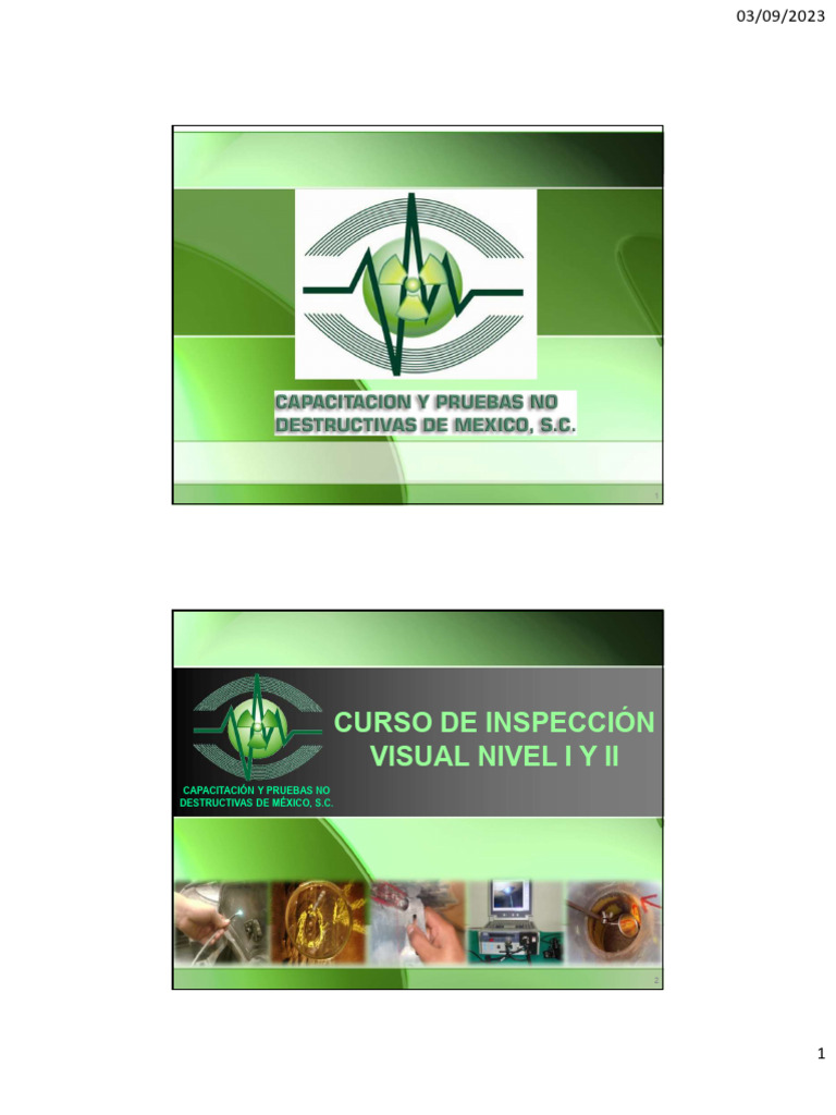 Inspeccion Visual I y II (2022) | PDF | Ligero | Reflexión (Física)