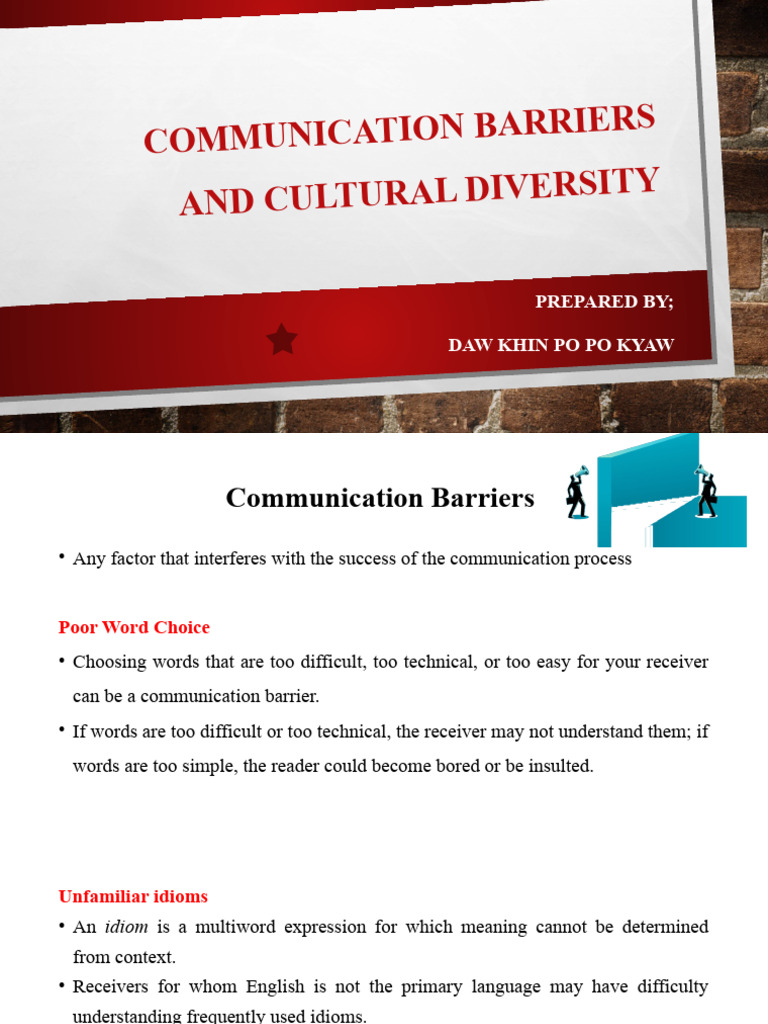 Barriers and Culture | PDF