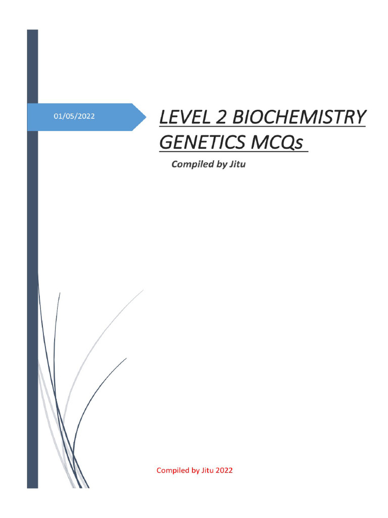 Level 2 Biochemistry Genetics MCQs | PDF