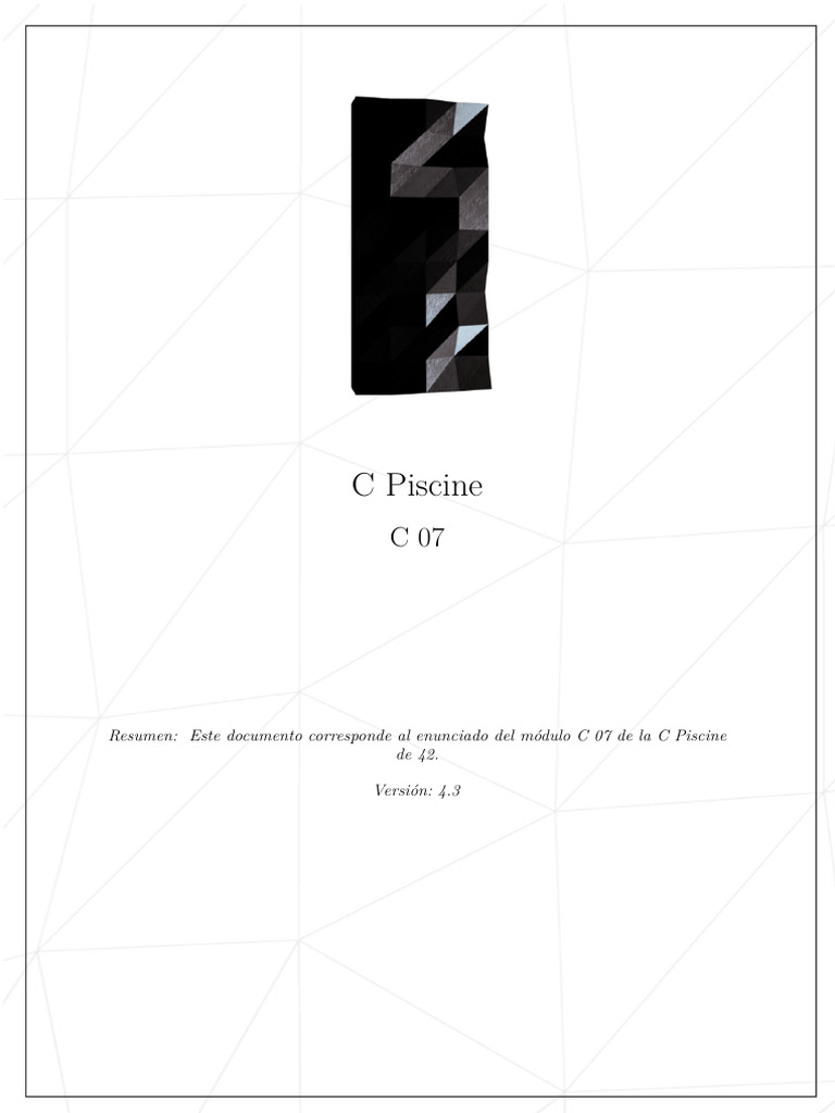 Módulo C Piscine 07: Ejercicios C | PDF | Ciencias de la Computación | Datos